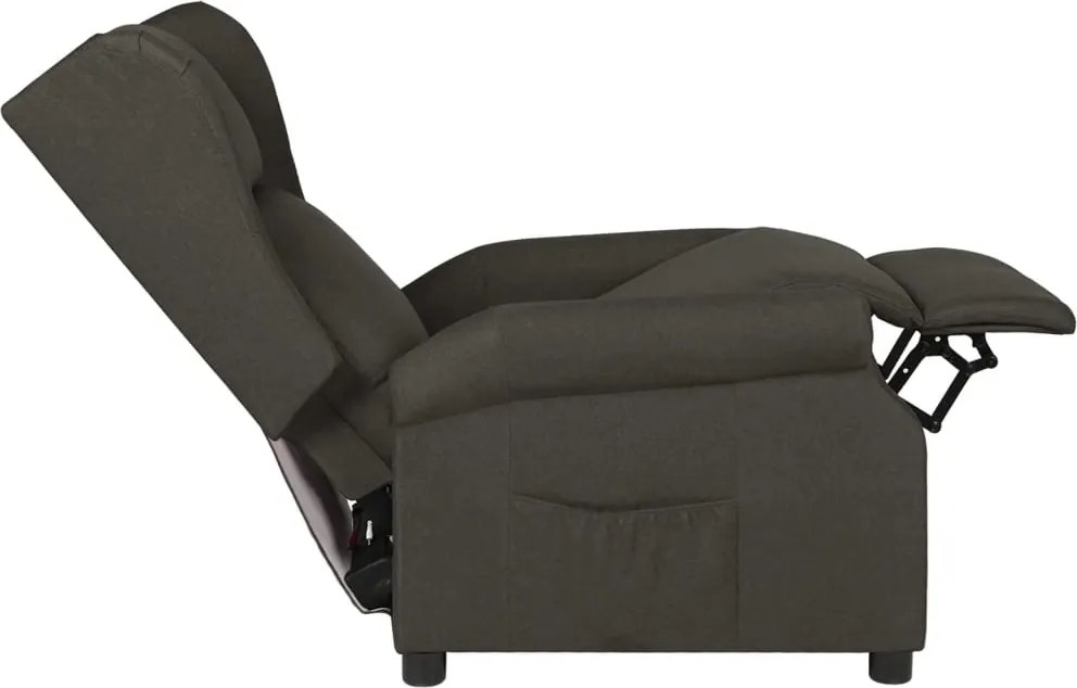 Polohovací křeslo taupe textil 340957