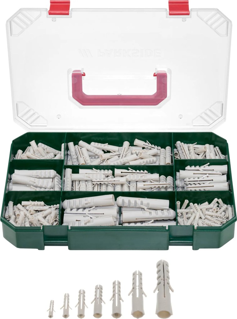 Parkside® Sortiment hmoždinek a háčků / hřebíků