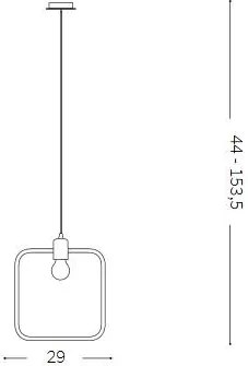 Závěsné svítidlo Ideal Lux ABC SP1 square 207858 čtvercové