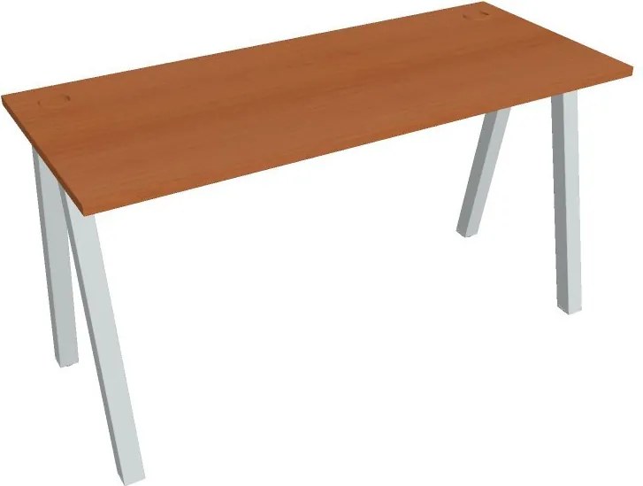 Kancelářský pracovní stůl Hobis UEA 1400, bílá RAL 9016, deskaakát