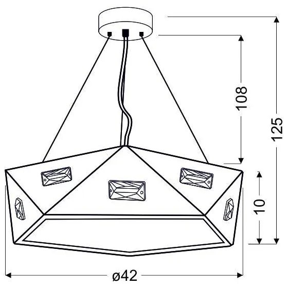 Lustr na lanku NEMEZIS 3xG9/40W/230V