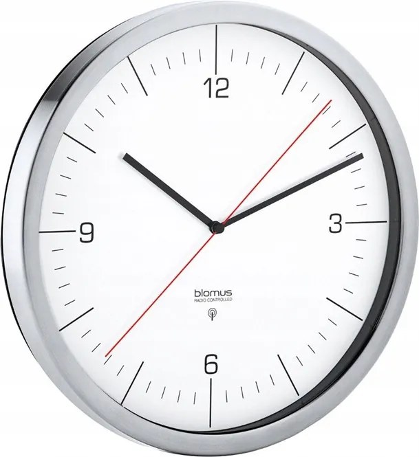 Rádiové nástěnné hodiny Crono 24 cm, bílé