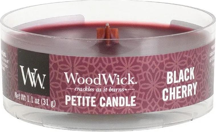 WoodWick – Petite Candle vonná svíčka Černá třešeň, 31 g
