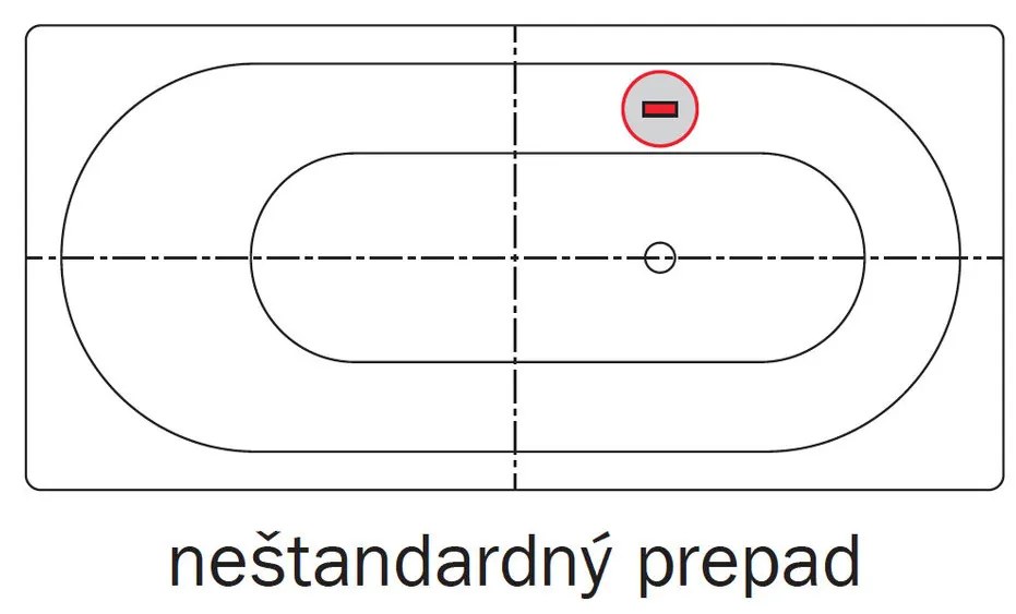 Kaldewei Vaio Set - vana 170x75 cm nestandardní přepad, 954N