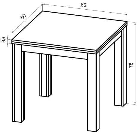 Rozkládací jídelní stůl ZARO dub artisan/černá