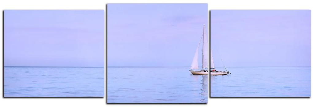 Obraz na plátně - Plachetnice na moři - panoráma  5248D (90x30 cm)