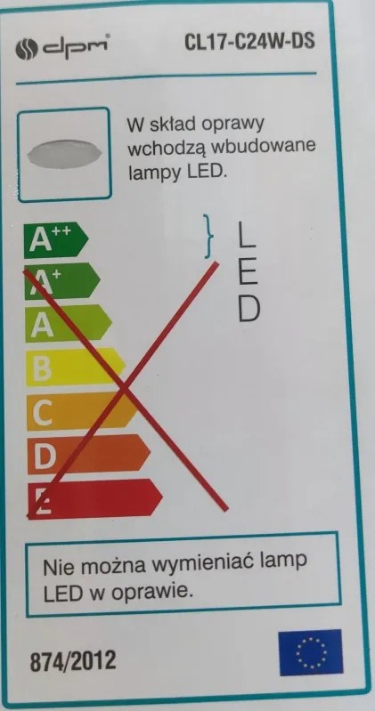 DPM Přisazené LED svítidlo, IP20, 24W, 1680lm, 4000K, bílé