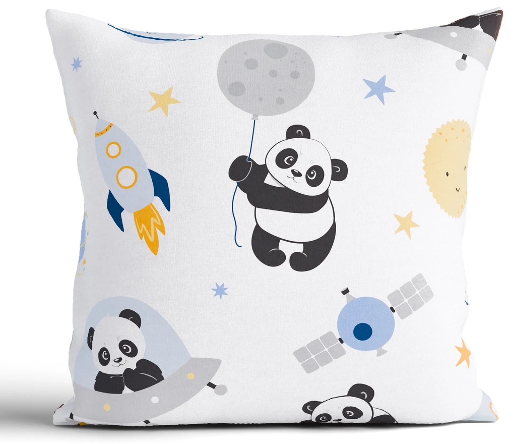 Bavlněný povlak na polštářek Renforcé 40 × 40 cm – Vesmírná panda