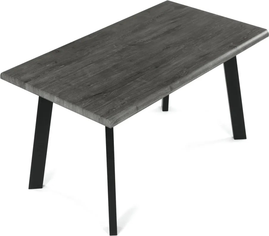 Jídelní stůl HT-F4514 GREY, mdf, šedý dub (140 x 80) cm Šedá