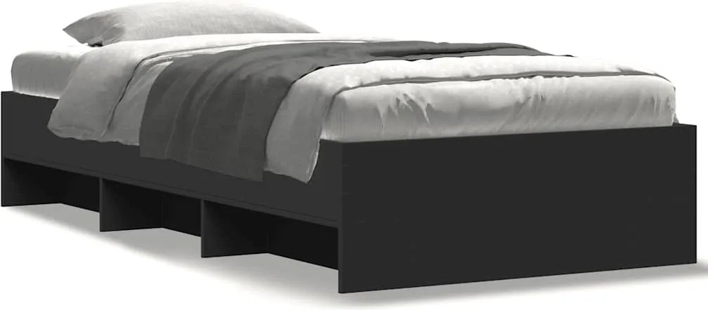 Rám postele černý 90 x 200 cm kompozitní dřevo 3295675