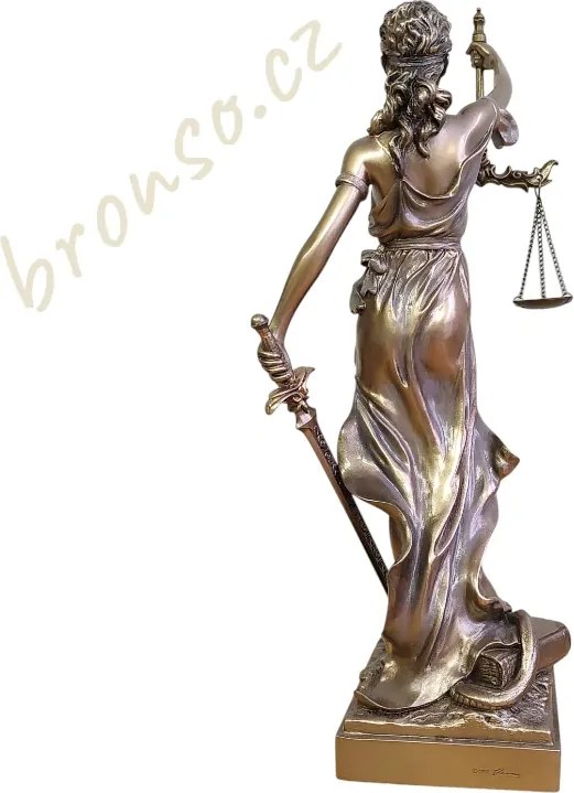 Spravedlnost - bohyně Themis soška Veronese, dárek pro právníka, WU71832A4