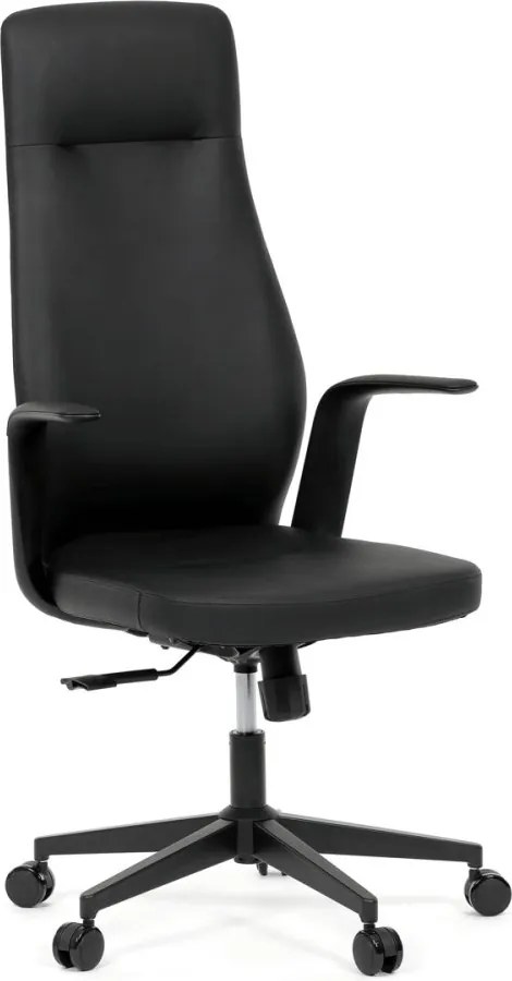 Kancelářské křeslo KA-T8325 BK, synchronní mechanismus, černá ekokůže (66 x 62) cm