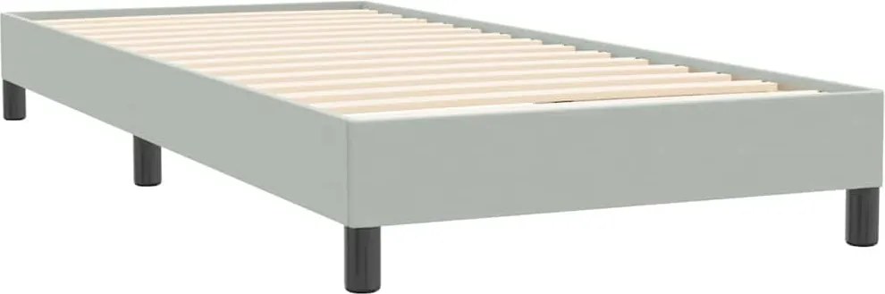 Postel Box Spring bez matrace Světle šedá 90x220 cm Samet 3315855