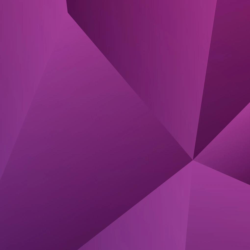 Malvis ® Tapeta 3D fialové trojúhelníky Vel. (šířka x výška): 432 x 290 cm