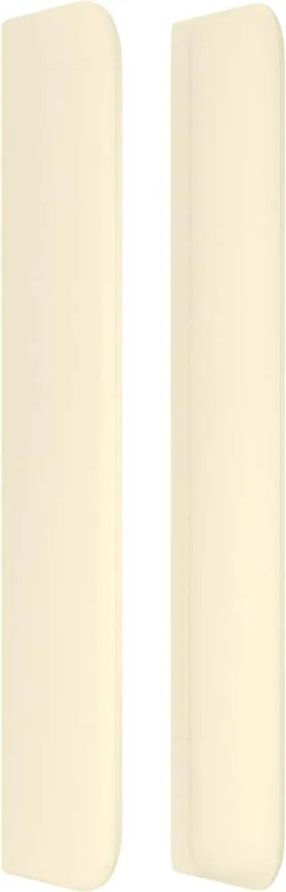 Čelo postele typu ušák krémové 103x16x118/128 cm umělá kůže 3119386