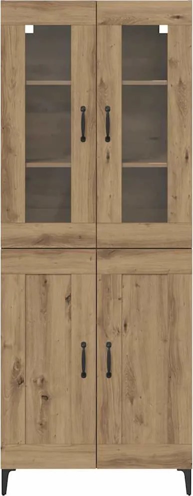 Vysoký bufet Artisanový dub 69,5 x 34 x 180 cm Kompozitní dřevo 3403581