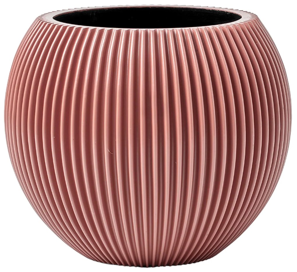 Capi Nature Groove Special Vase Ball Pink Ø 12 cm / V 10 cm