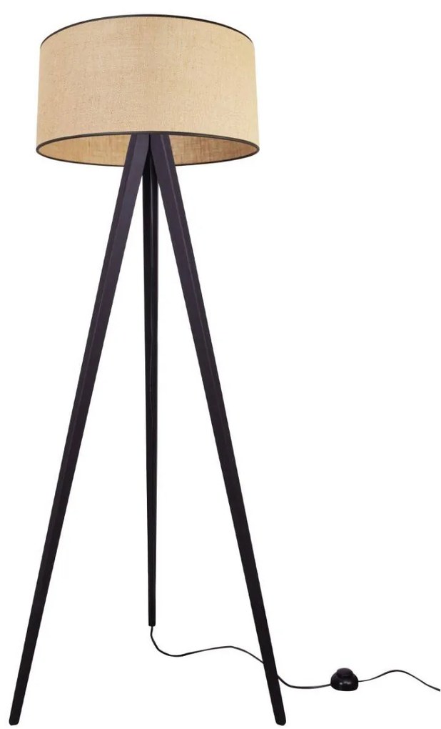 Stojící lampa Juta, 1x jutové stínítko, (výběr ze 6 barev konstrukce), bl