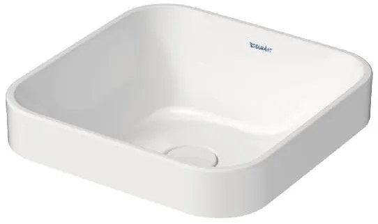 Duravit Happy D.2 Plus - Umyvadlová mísa zápustná 40x40 cm, WonderGliss, bílá 23594000001