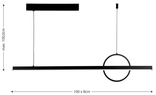 Brilagi - LED Stmívatelný lustr na lanku NIVIO LED/20W/230V 3000-6000K + DO