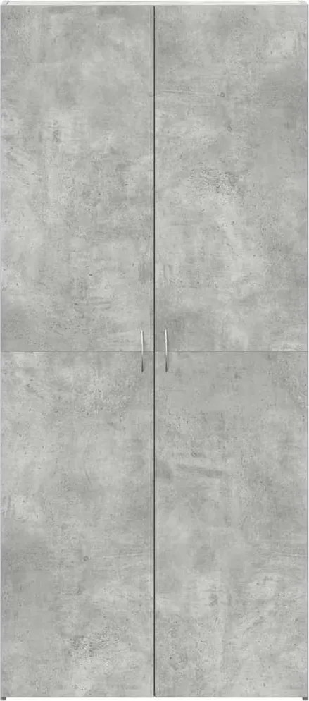 Skříň na obuv 80 x 35.5 x 180 cm Kompozitní dřevo Šedá 3333839