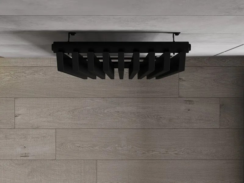 Mexen Aurora dekorativní radiátor 1800 x 450 mm, 1347 W, černý - W212-1800-450-00-70