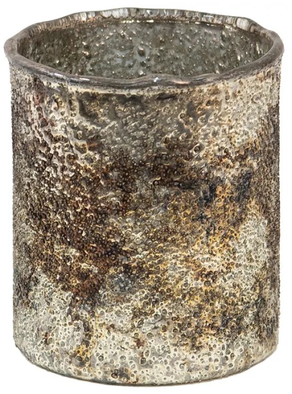 Skleněná čajová svíčka Houder Gold 8*9 cm – 8x9 cm