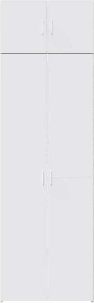 Úzká úložná bílá 70 x 42,5 x 225 cm kompozitní dřevo 3281329
