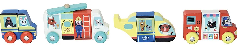 Vilac Dřevěné magnetické puzzle Záchranáři