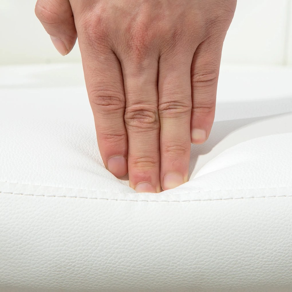 Vinsetto Kancelářská židle, ergonomická židle ke stolu s područky, polstrované opěradlo bílé
