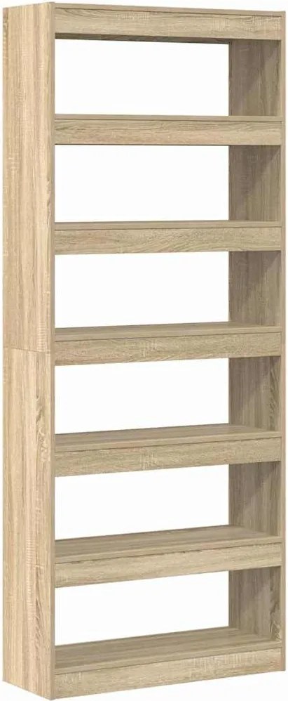 Knihovna 6 úrovní 80 x 30 x 198 cm Kompozitní dřevo Sonoma dub 3333918