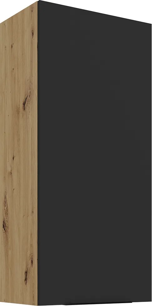 ARIA ac | horní skříňka 50 G-108 1F policová | 50 cm | EXTRA VYSOKÁ | ANTI FINGERPRINT povrch | artisan/černá