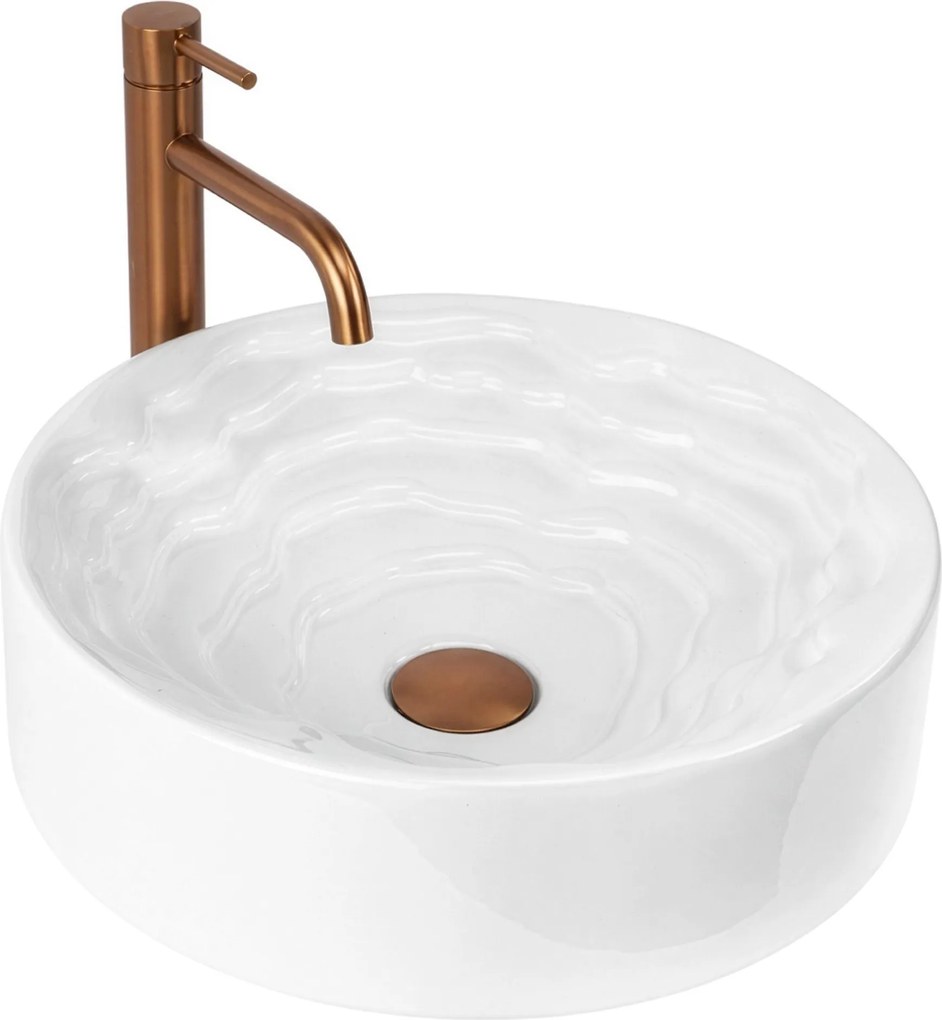 Rea Calla, umyvadlo na desku 420x420x130 mm, bílá, REA-U3507