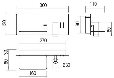 Světla a lustry REDO GROUP Redo Group nástěnné světlo do ložnice Brook 01-4467 starý bronz