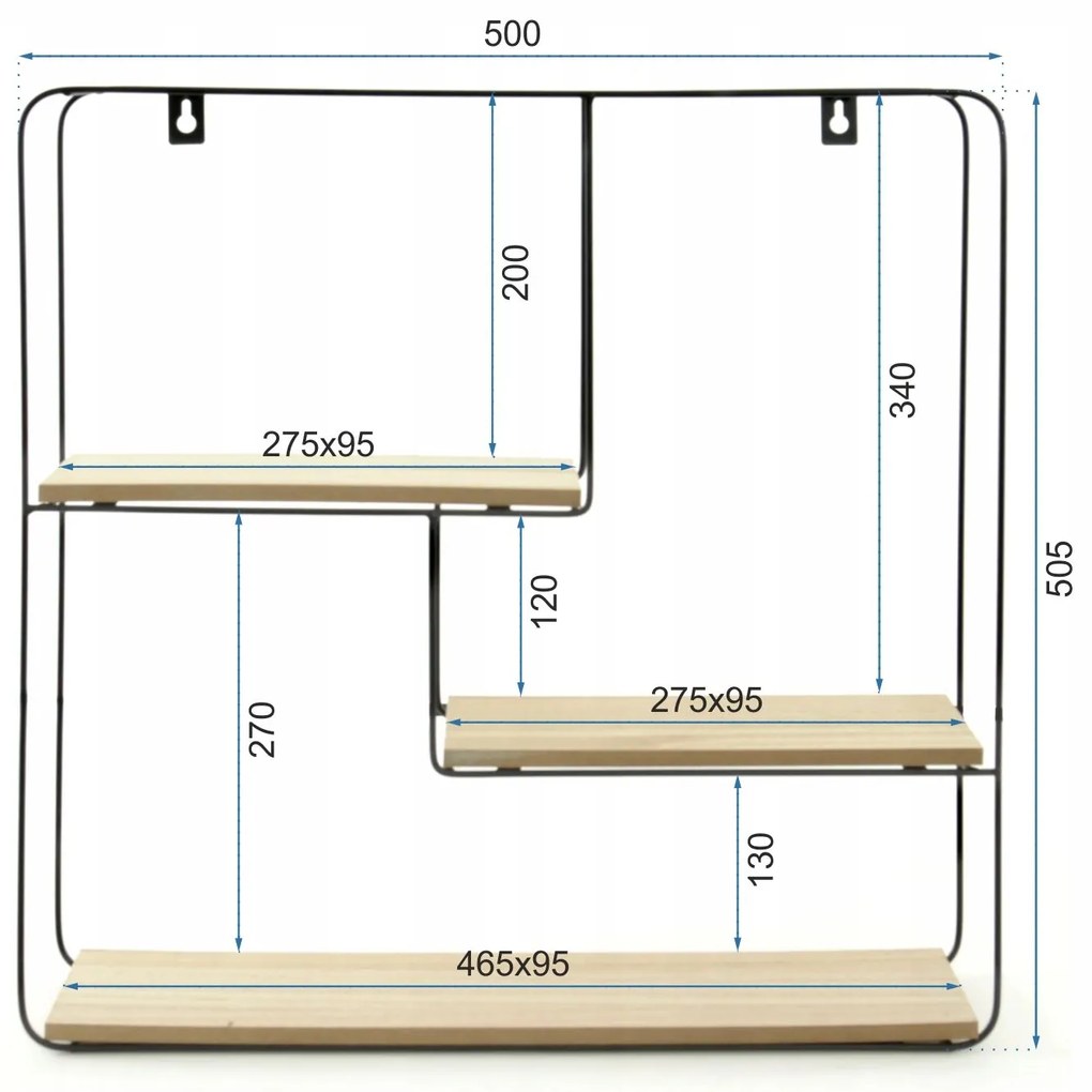 Tutumi Moderní dekorativní poličky - Sada 4 ks