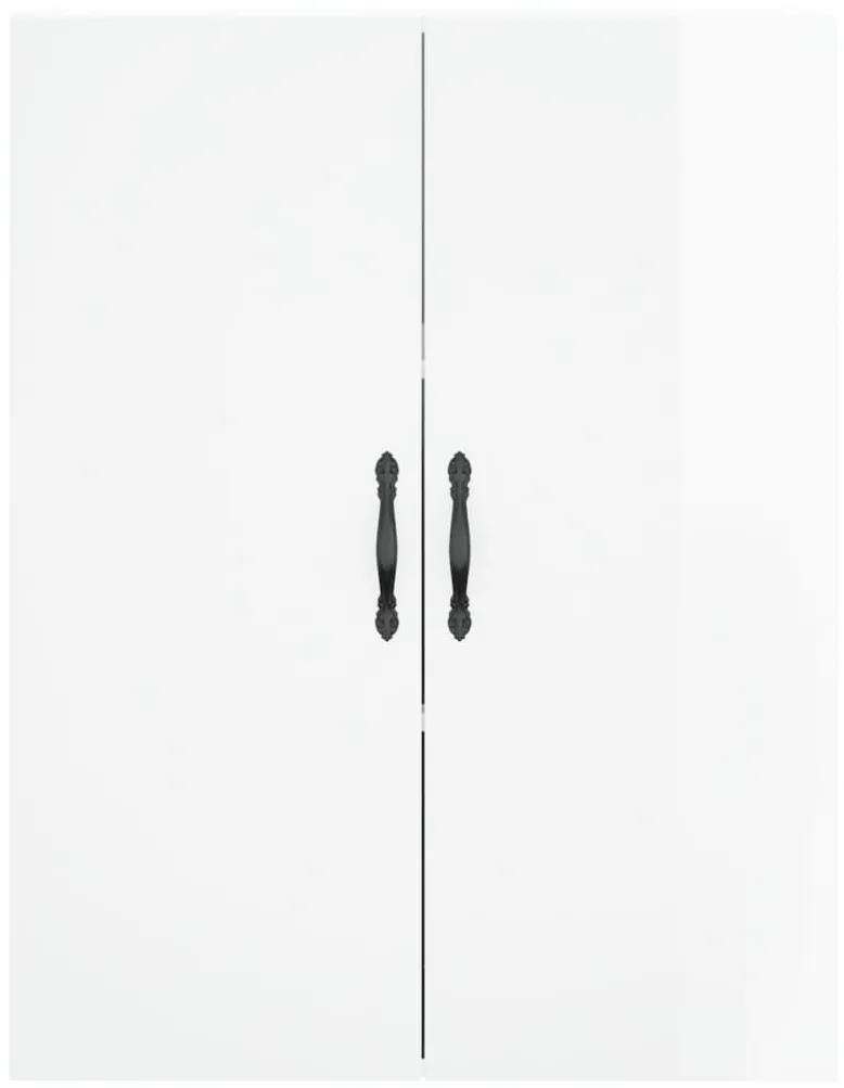 Skříň highboard lesklá bílá 69,5 x 34 x 180 cm kompozitní dřevo,  3198115