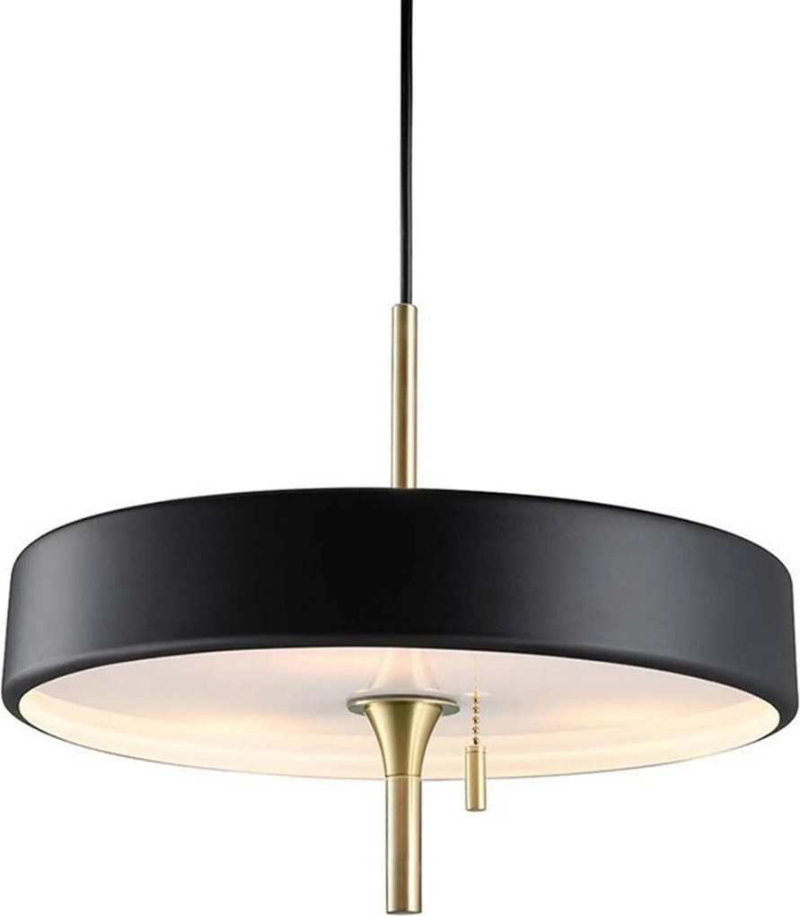 Závěsná lampa Artdeco černě-zlatá