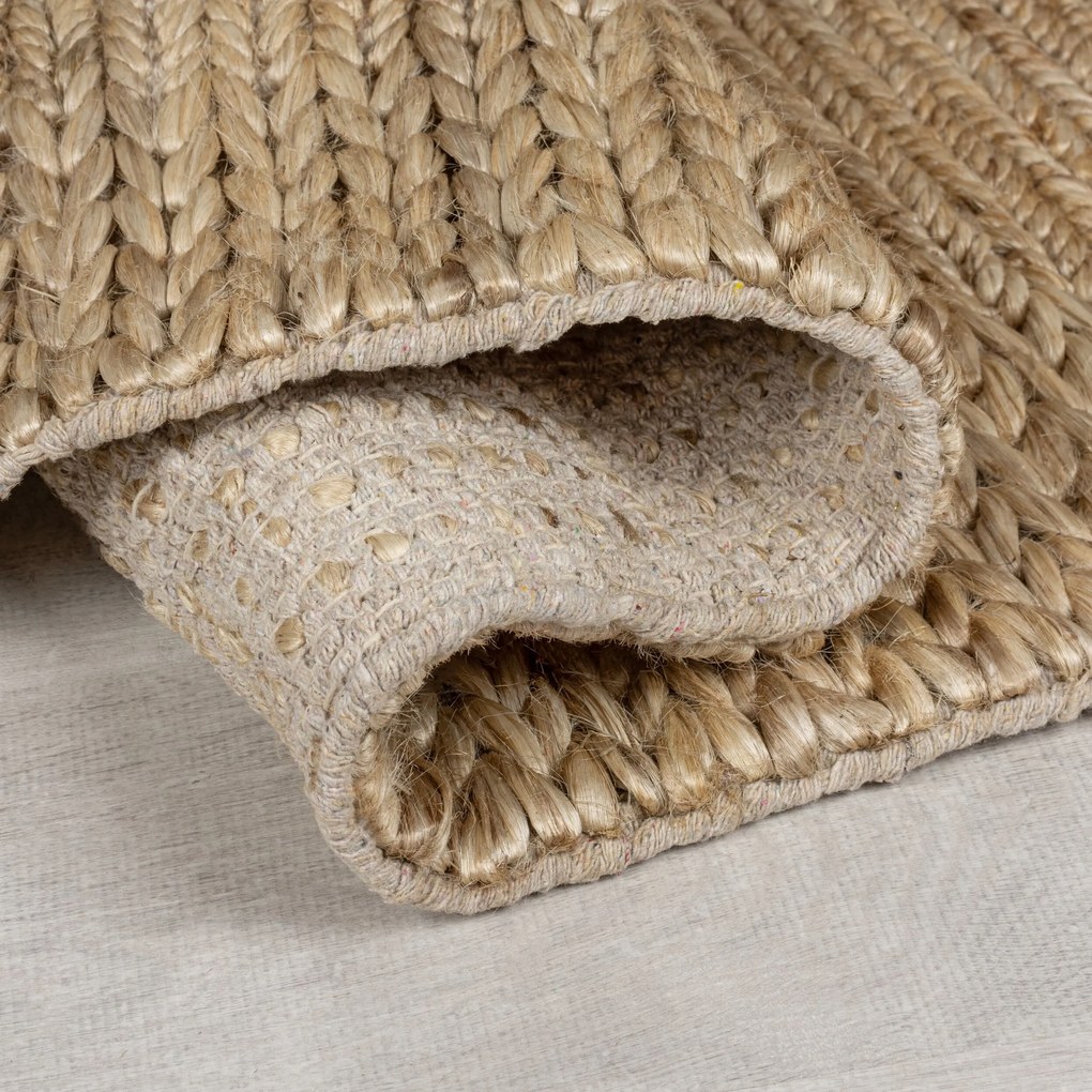 Flair Rugs, Kusový koberec Drew Braid Border Natural, 120x170, béžová, chodba / předsíň