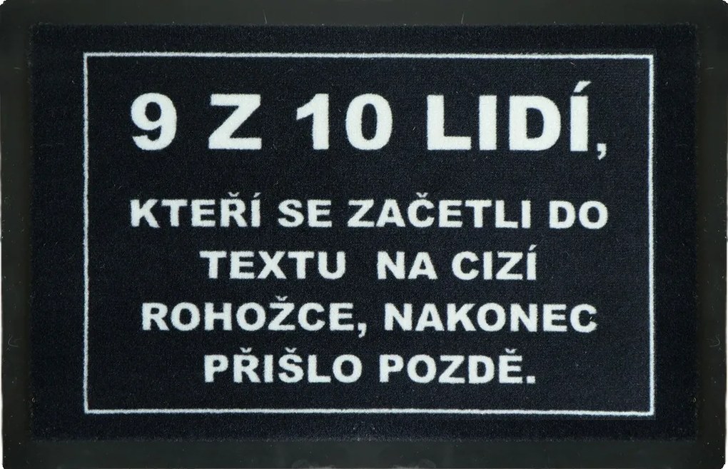 Rohožka 9 z 10tich ľudí (prišlo neskoro) 40x60 cm - na von aj na doma, 40x60, šedá, GDmats