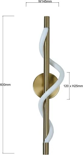 LED Nástěnné svítidlo MELECA LED/12W/230V 3000/4000/6000K zlatá