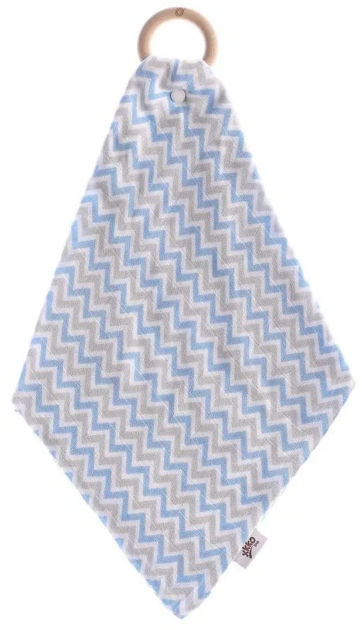 Kikko Kousátko s plenkou Chevron Baby Blue