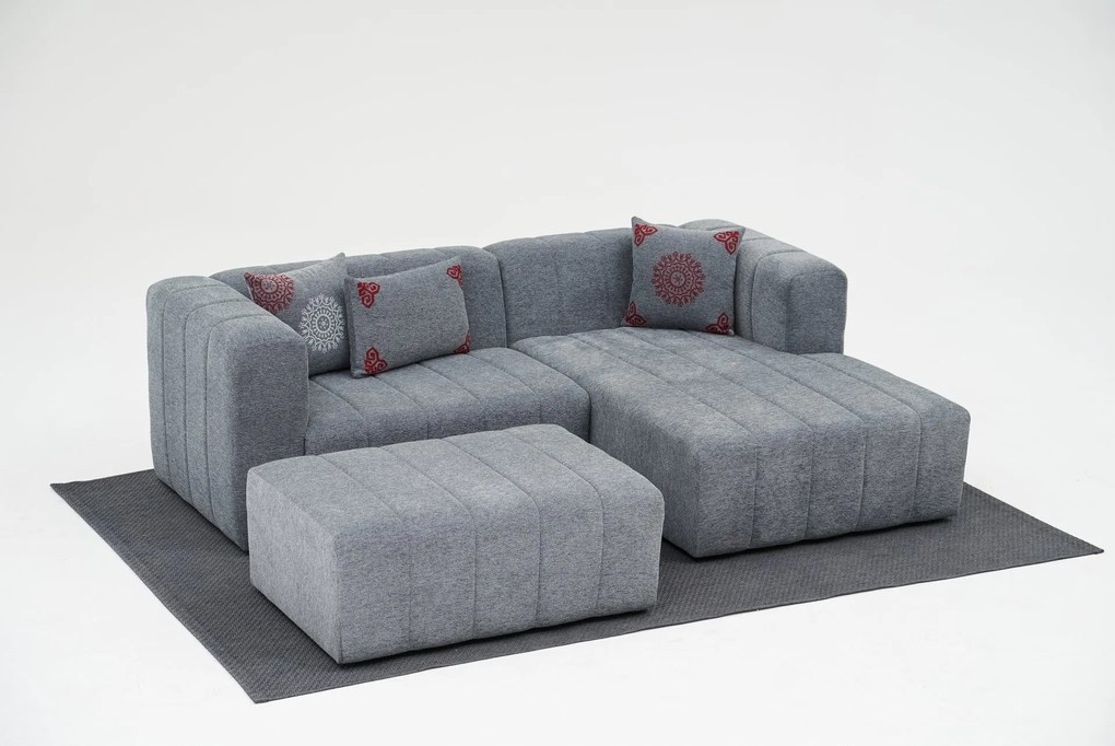 Hanah Home Rohová pohovka BEYZA MINI pravá šedá