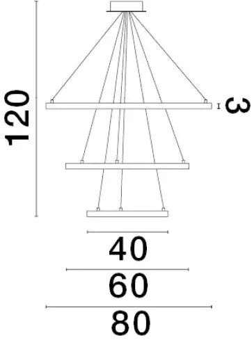 LED lustr Empatia 180 černé