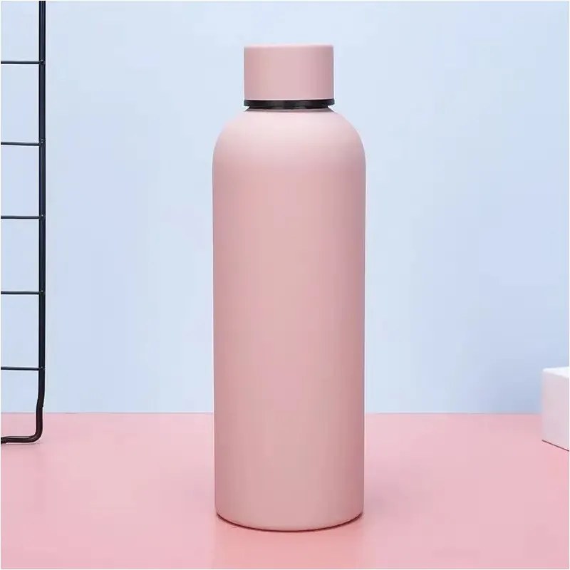 Flamenco Mystique Láhev na vodu 500 ml termoláhev nerezová ocel SOFT TOUCH světle růžová BD46R