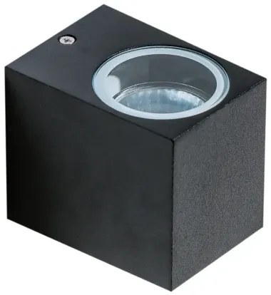 Venkovní nástěnné osvětlení Rimini 1 Square černé