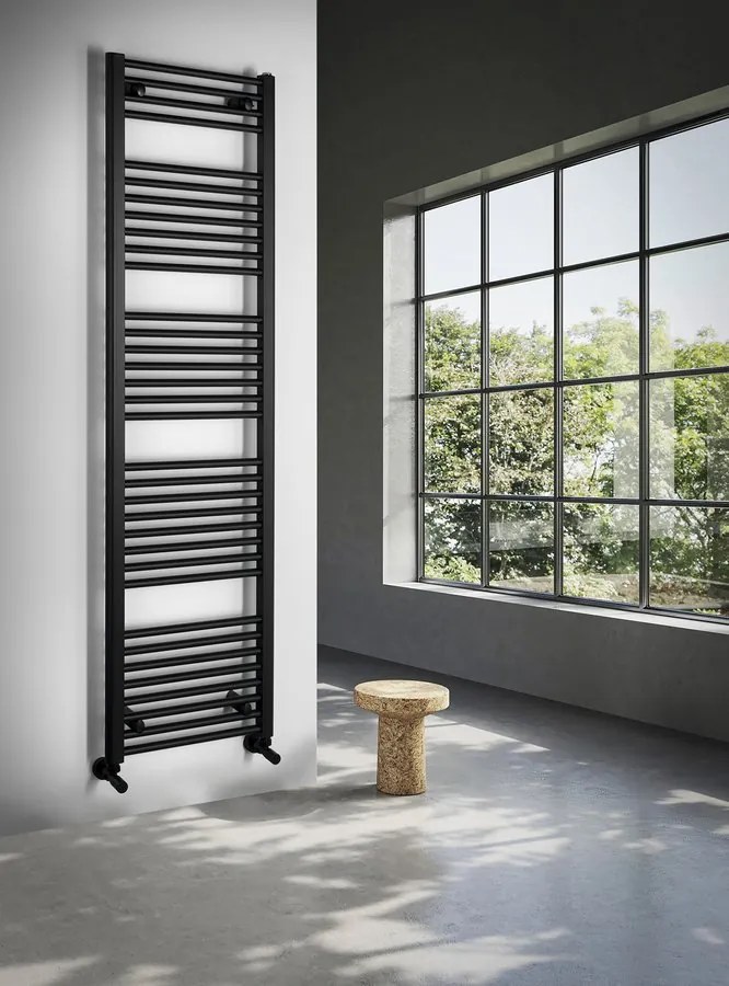 Aqualine Aqualine, DIRECT topné těleso s bočním připojením 600x1320 mm, černá matná, ILR36B