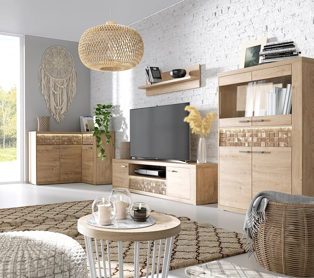 NATURAL | zrcadlo N10 | 120X80 cm | dub ribbeck