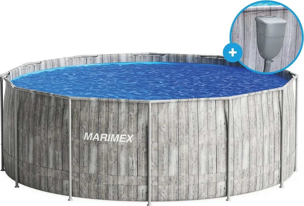 Marimex | Bazén Marimex Florida 3,66x1,22 m se zabudovaným skimmerem - motiv ŠEDÉ DŘEVO | 10340321