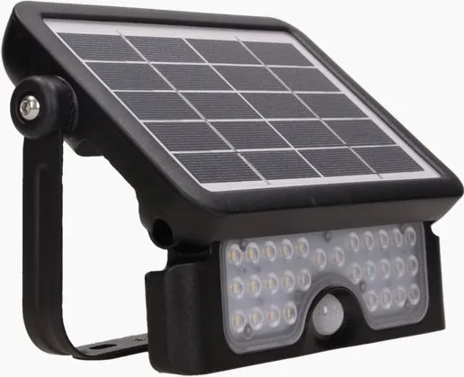Solární reflektor ORNO AD-SL-6108BLR4, 500lm, IP65, 4000K, 2x1500mAh, černá