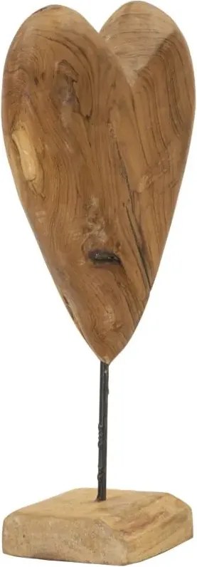 Dřevěná dekorace Dobu 45 cm hnědá